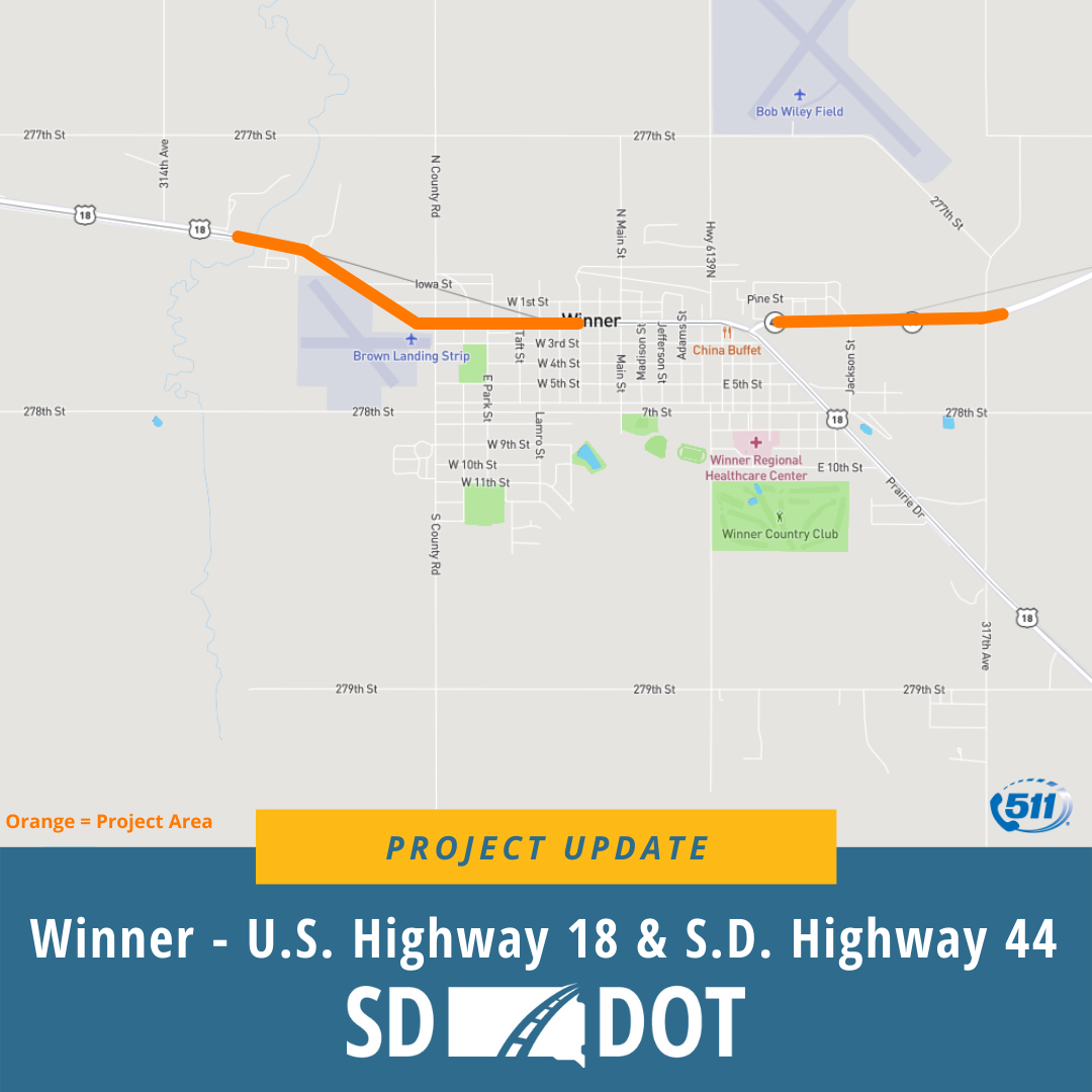 Work Scheduled to Resume on U.S. Highway 18 in Winner - News