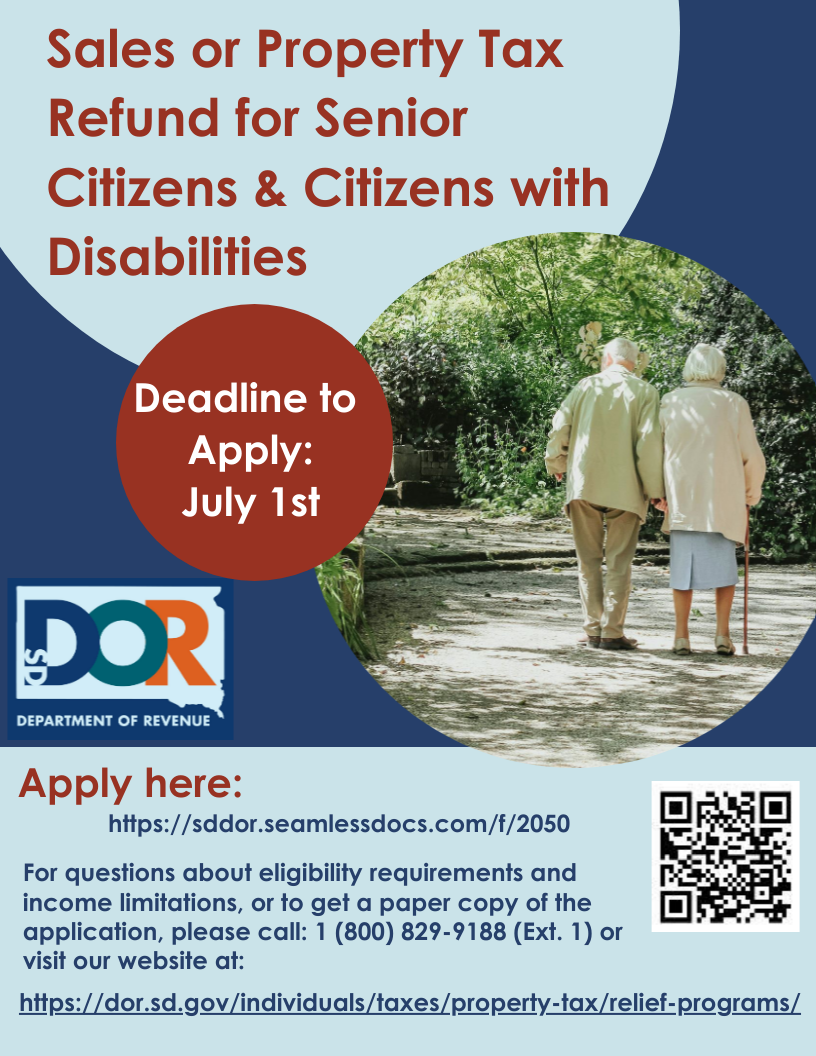 Sales and property tax refund program open to senior citizens and ...