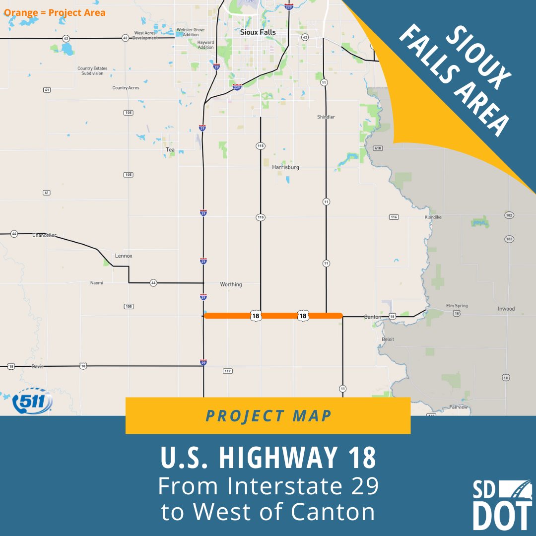 Temporary Intersection Closure Scheduled for U.S. Highway 18 and S.D ...