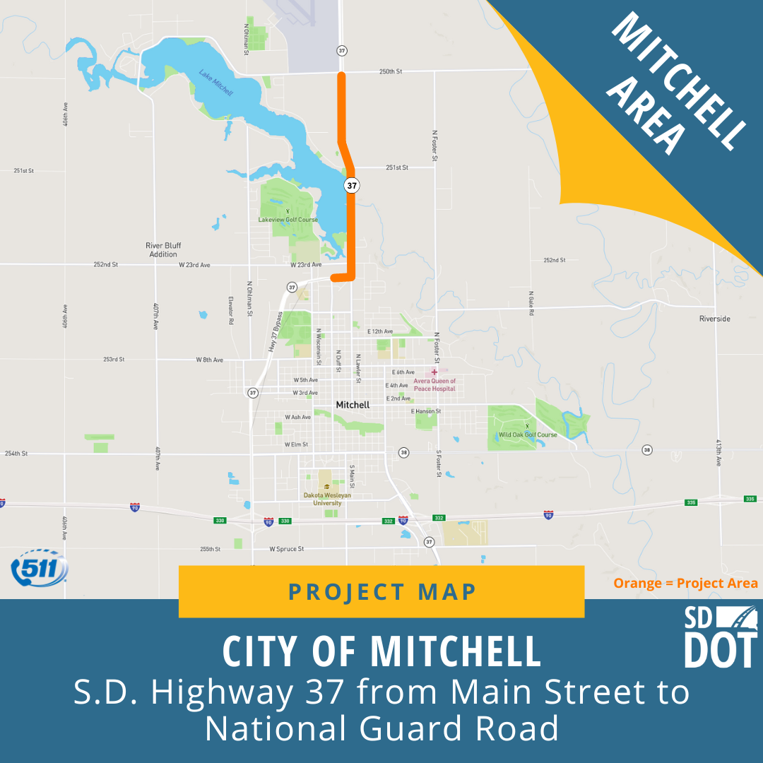 Two-Way Traffic Shift Scheduled on S.D. Highway 37 North of Mitchell - News