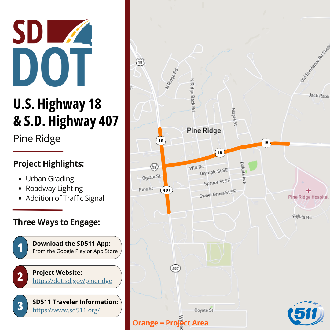 Lane Closures Scheduled on U.S. Highway 18 and S.D. Highway 407 ...