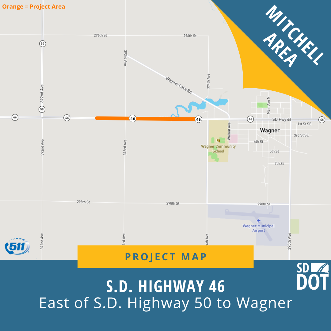 Construction Scheduled to Begin on S.D. Highway 46 through Wagner - News