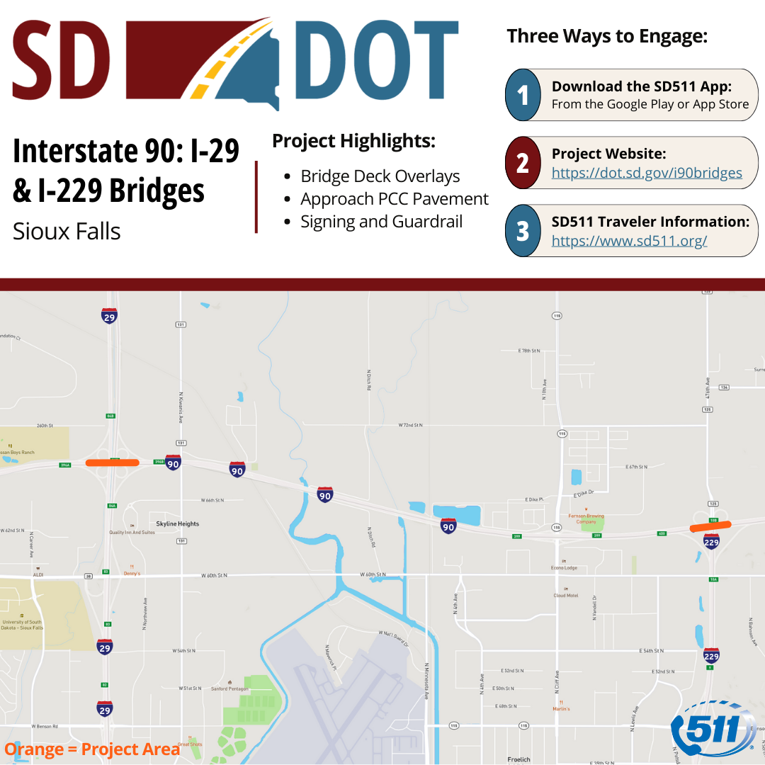 Lane Closure Scheduled for Eastbound Interstate 90 Over Interstate 229 ...